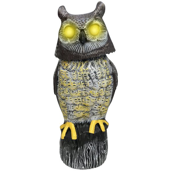 Portek Solar Powered Realistic Owl Bird Scarer Visual Deterrent – MJP ...